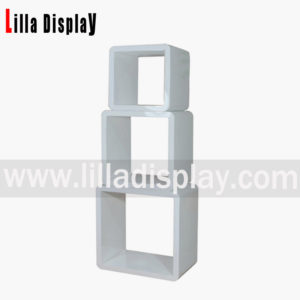 Retail store standing square MDF shelf cubes display DC002CW