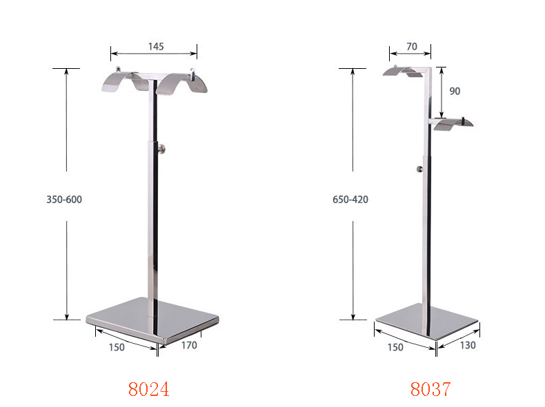 Lilladisplay- Chrome Double sides adjustable handbag display stand rack ...