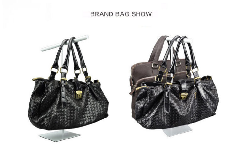 Lilladisplay- White powder coated big size T shape bag display stand BDR08