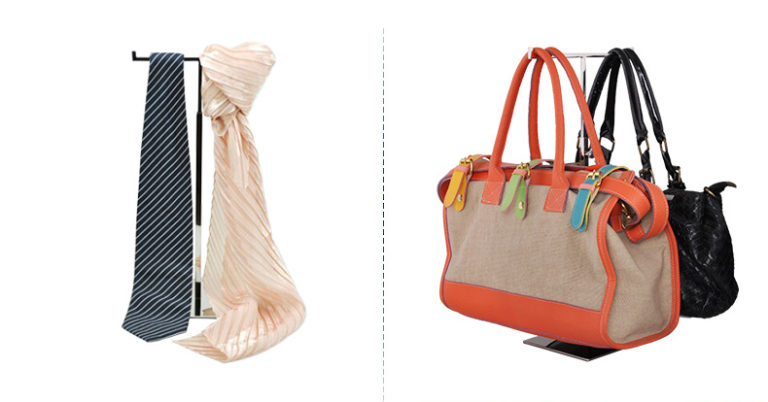 Lilladisplay-Double sides T shape bag display stand BDR07