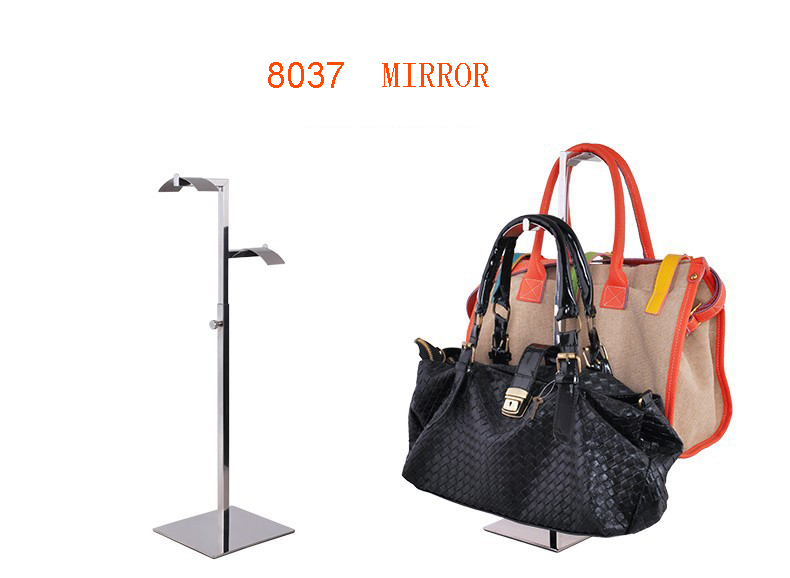Lilladisplay- Chrome Double sides adjustable handbag display stand rack ...