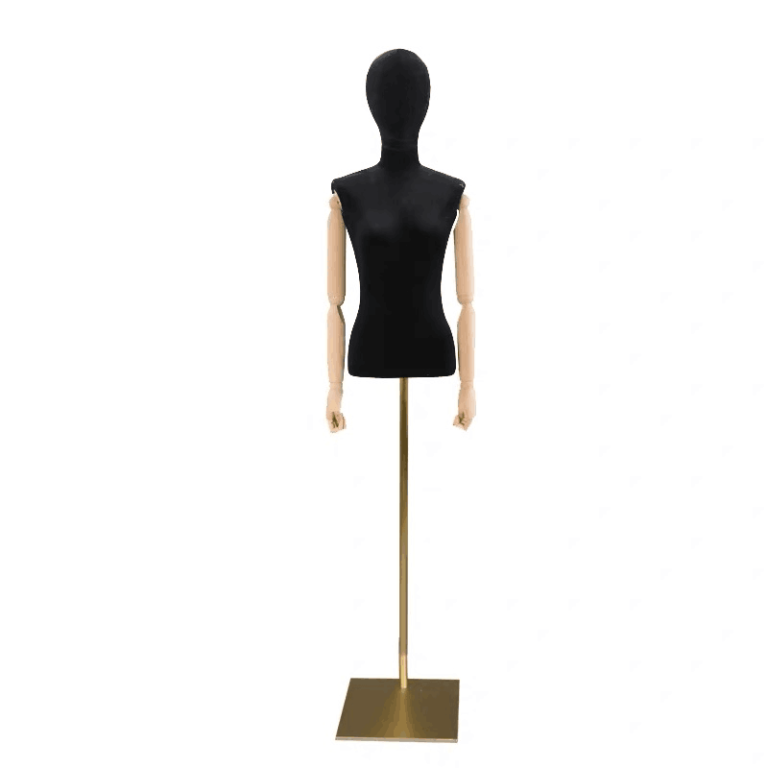 lilladisplay-B21 female velvet mannequins fabric bust dress form