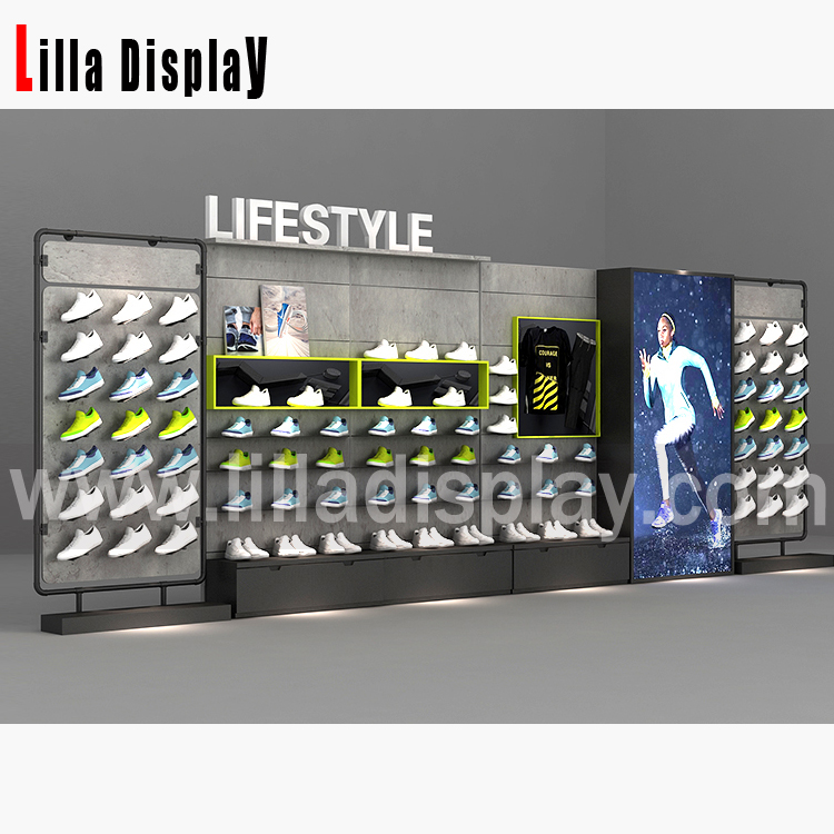 Lilladisplay 2020 new design wall mounted shoes display shelf shoeshelf01