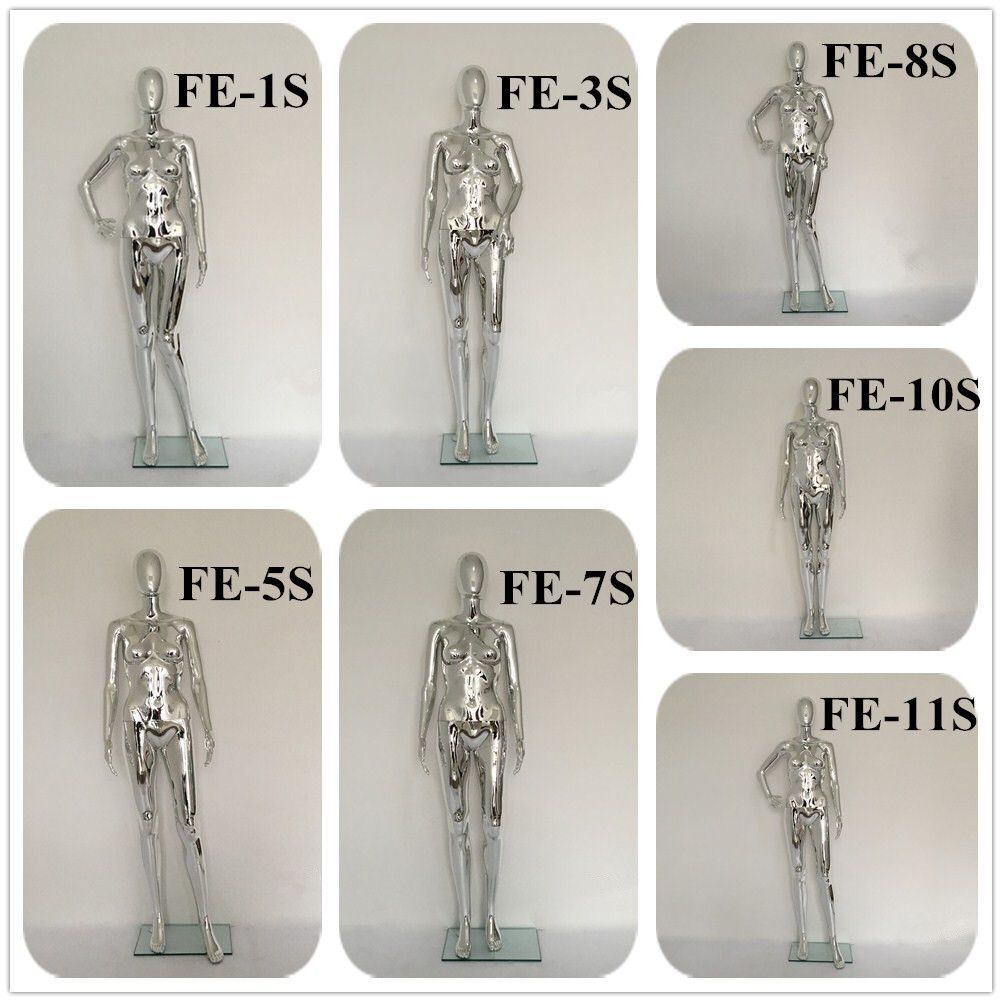 3 colors plastic chrome mannequins on sale