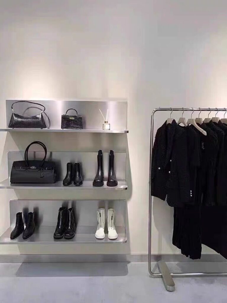 lilladisplay stainless steel wall mounted display shelf ST202201