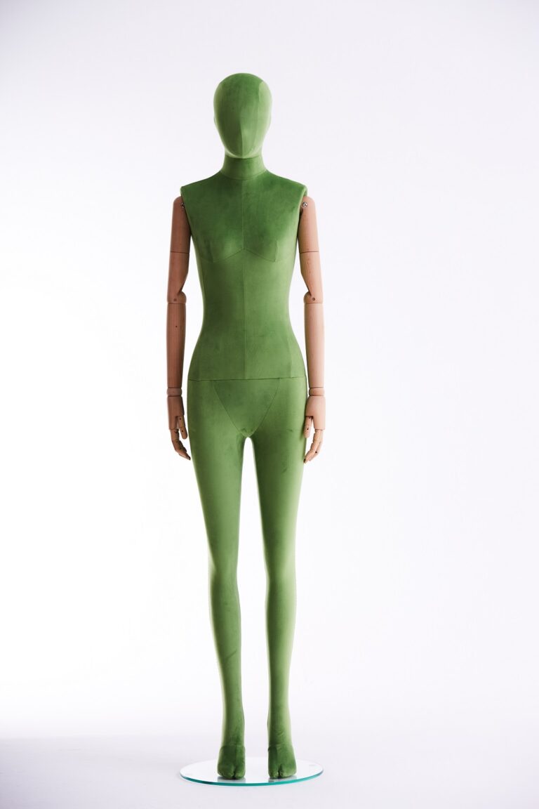 lilladisplay abstract face velvet full body female dress form Alina
