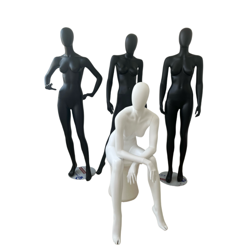 Black Color Full Body Standing Straight Pose Female Mannequin June